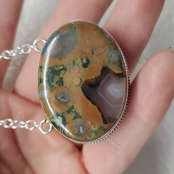 Handmade | Jewelry | New Rainforest Jasper Antique Design 925 Silver ...